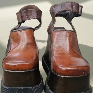 Vintage Hex Brown Platform Shoes Chunky Fits Like 6.5 US - Etsy