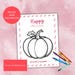 PRINTABLE Pinkoween Pumpkin Coloring Page, Halloween Activity Sheet ...