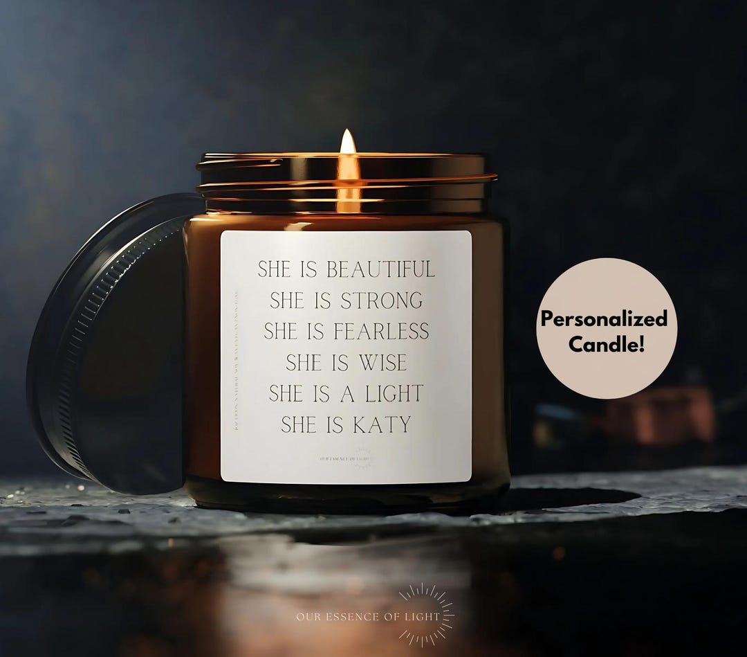 Personalized Candle, Personalized Gift, Natural Scented Candle, Hand ...