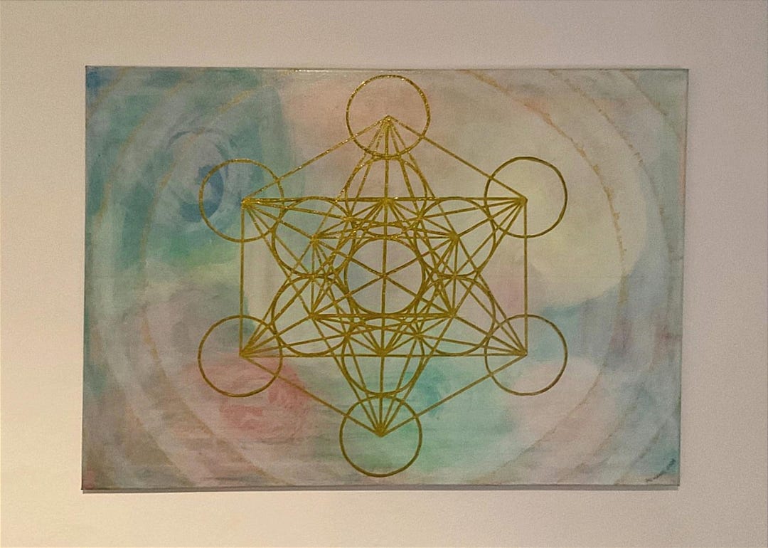 Acrylic Painting of METATRON'S CUBE Sacred Geometry, Symbology, Spa ...
