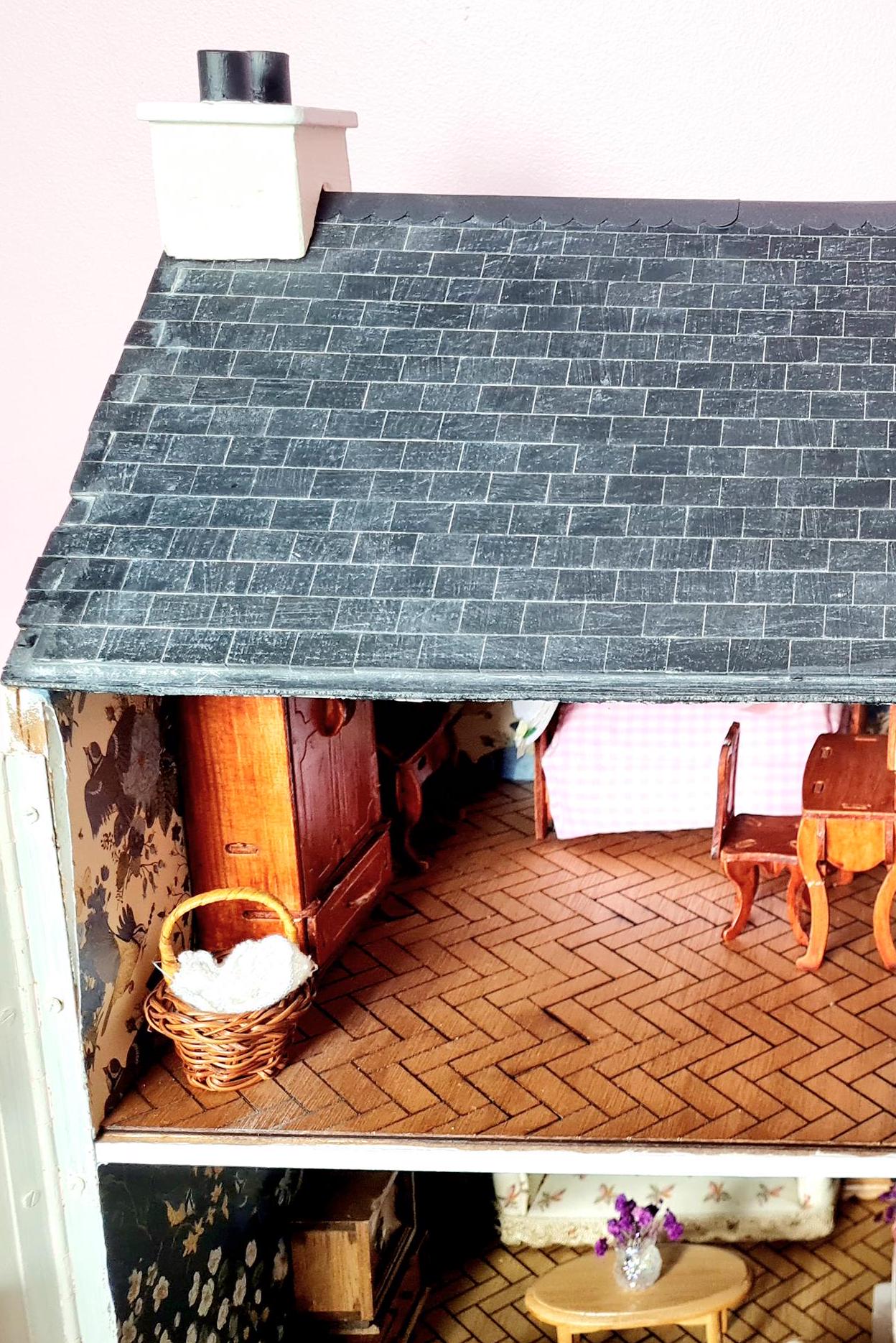 Dolls House Roof Tiles, Dollhouse Roof Shingles, 1:12th Scale Miniature ...