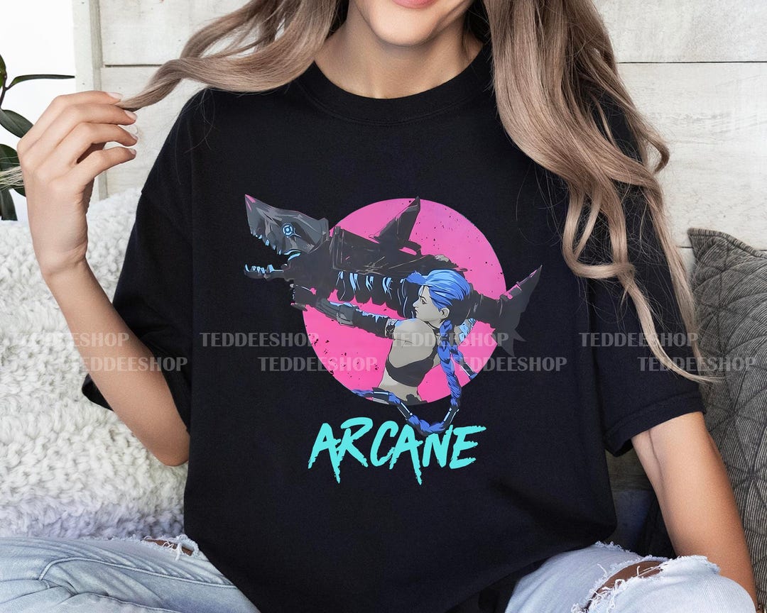 Jinx Arcane Shirt, League of Legends Shirt, Arcane Bootleg Anime ...