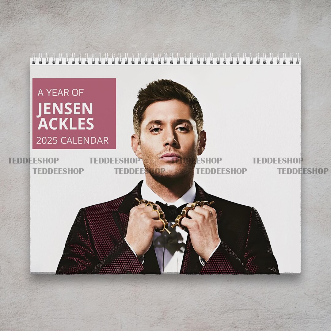 Jensen Ackles 2025 Wall Calendar Planner, Supernatural Dean Winchester ...
