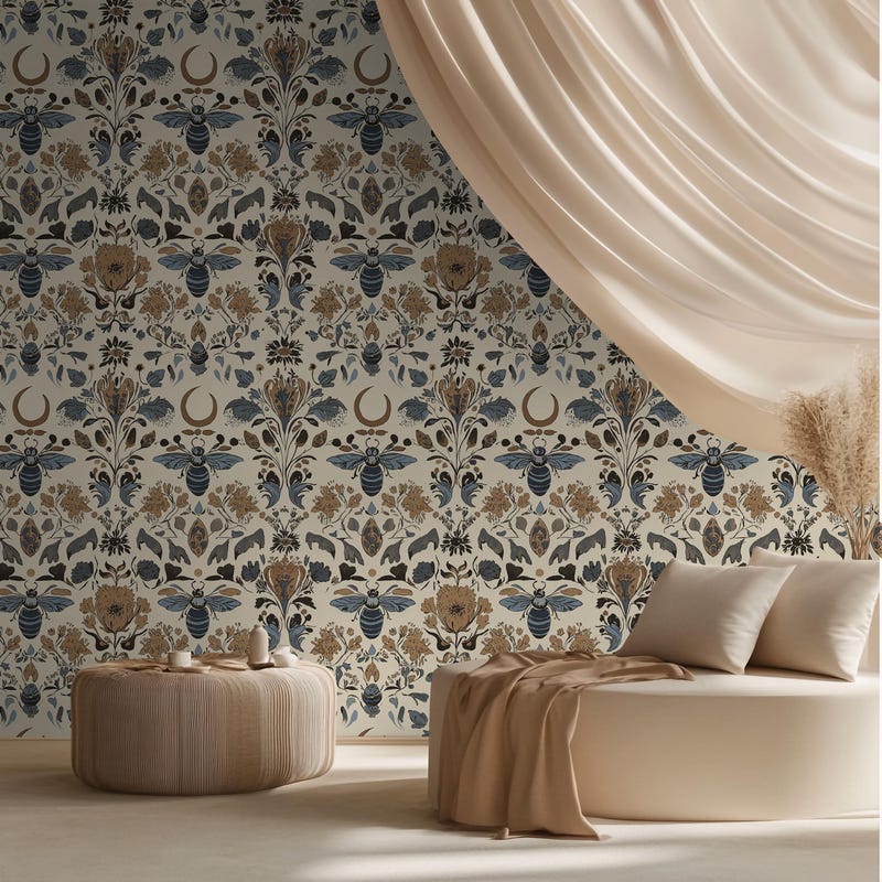 Botanical Wallpaper Bee - Etsy UK