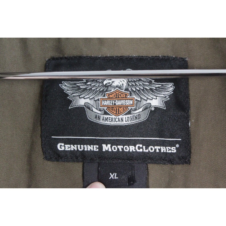 Vintage Harley Davidson Military Field Jacket W/ Eagle Patch Olive ...