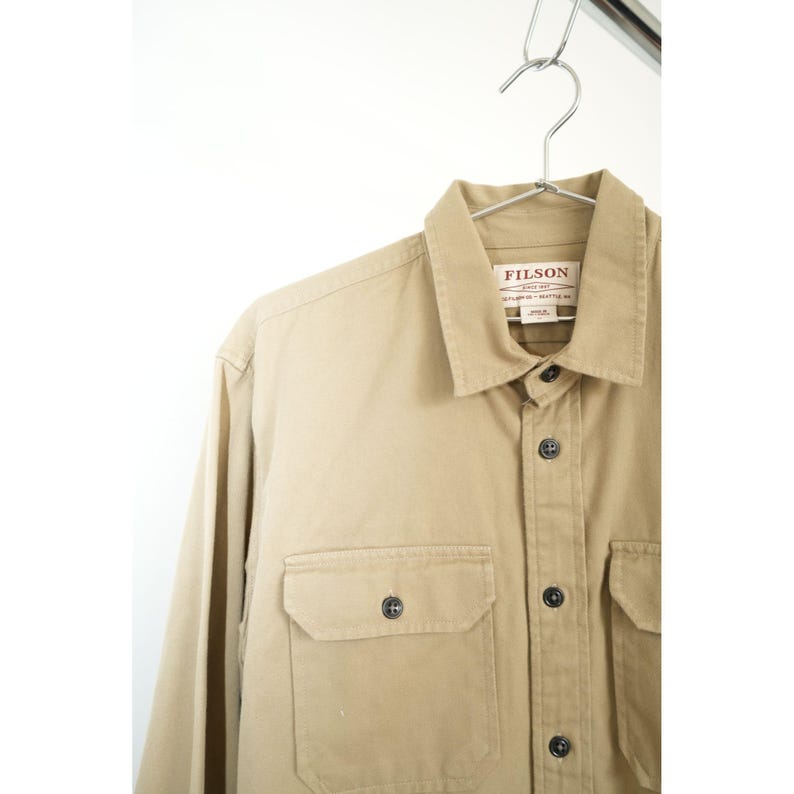 Vintage Filson Garment 2-pocket Button Down Long Sleeve Shirt Tan M Men ...
