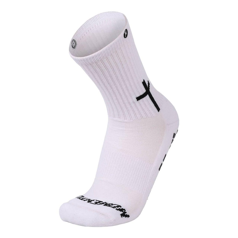 White Cross Grip Socks: Anti-slip Crew Socks for Sports - Etsy