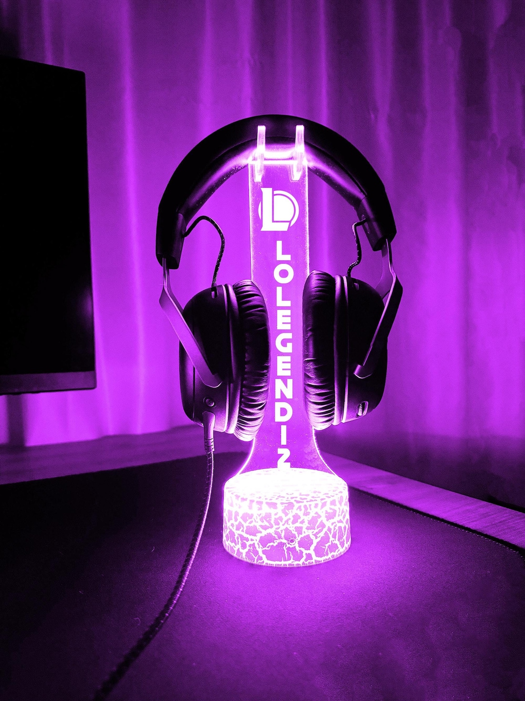 Personalized Lol Led Headphone Stand, League of Legends Streamer ...