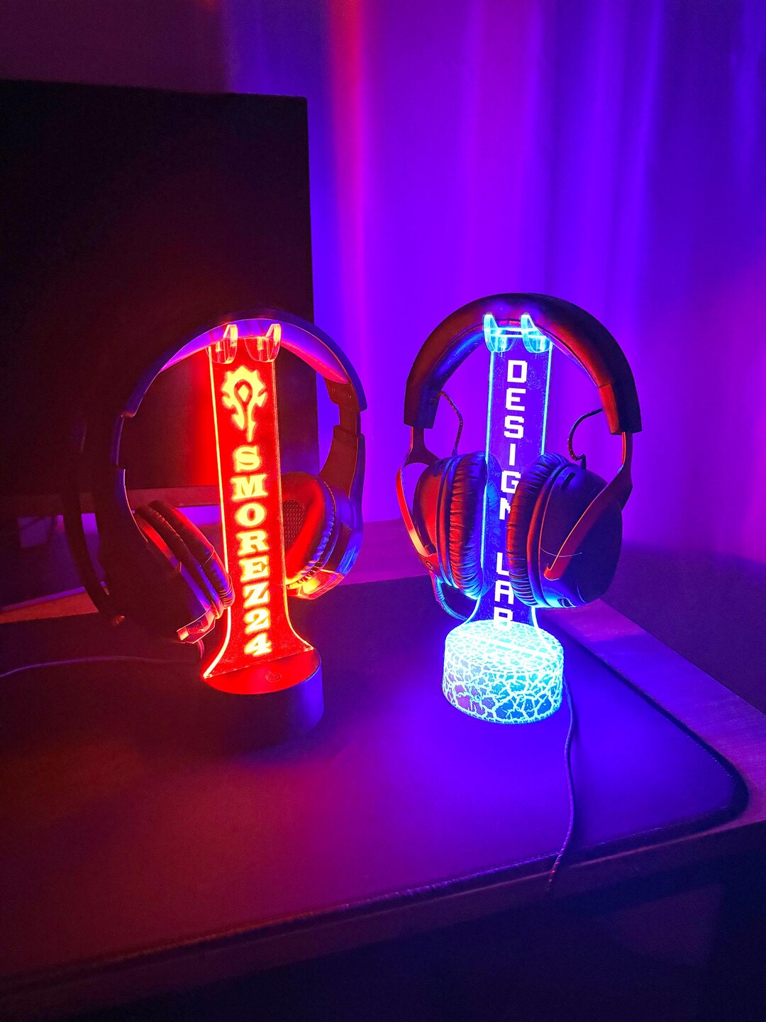 Custom Headphone Stand for Gamers,headphone Holder for Him,gamer Tag ...