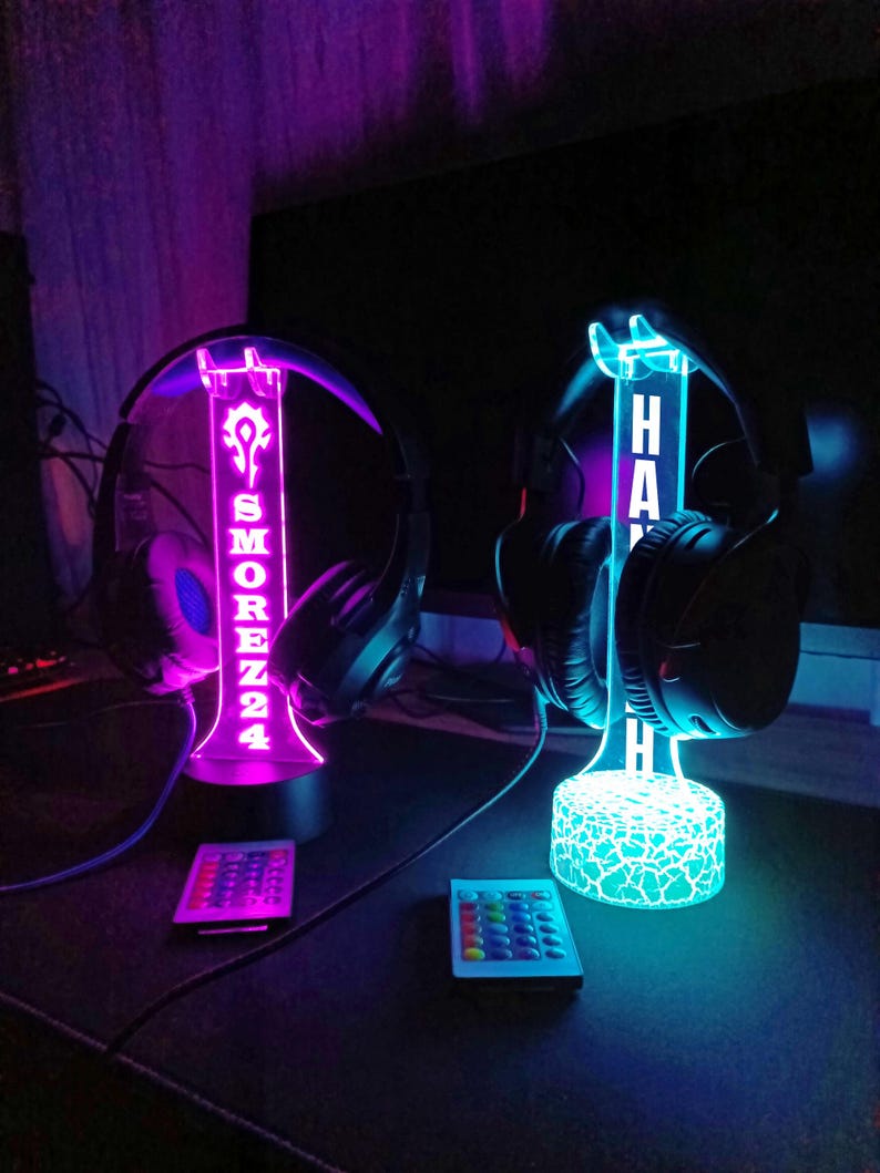 Personalized Led Headphone Holder,headset Accessories,gaming Headphone ...