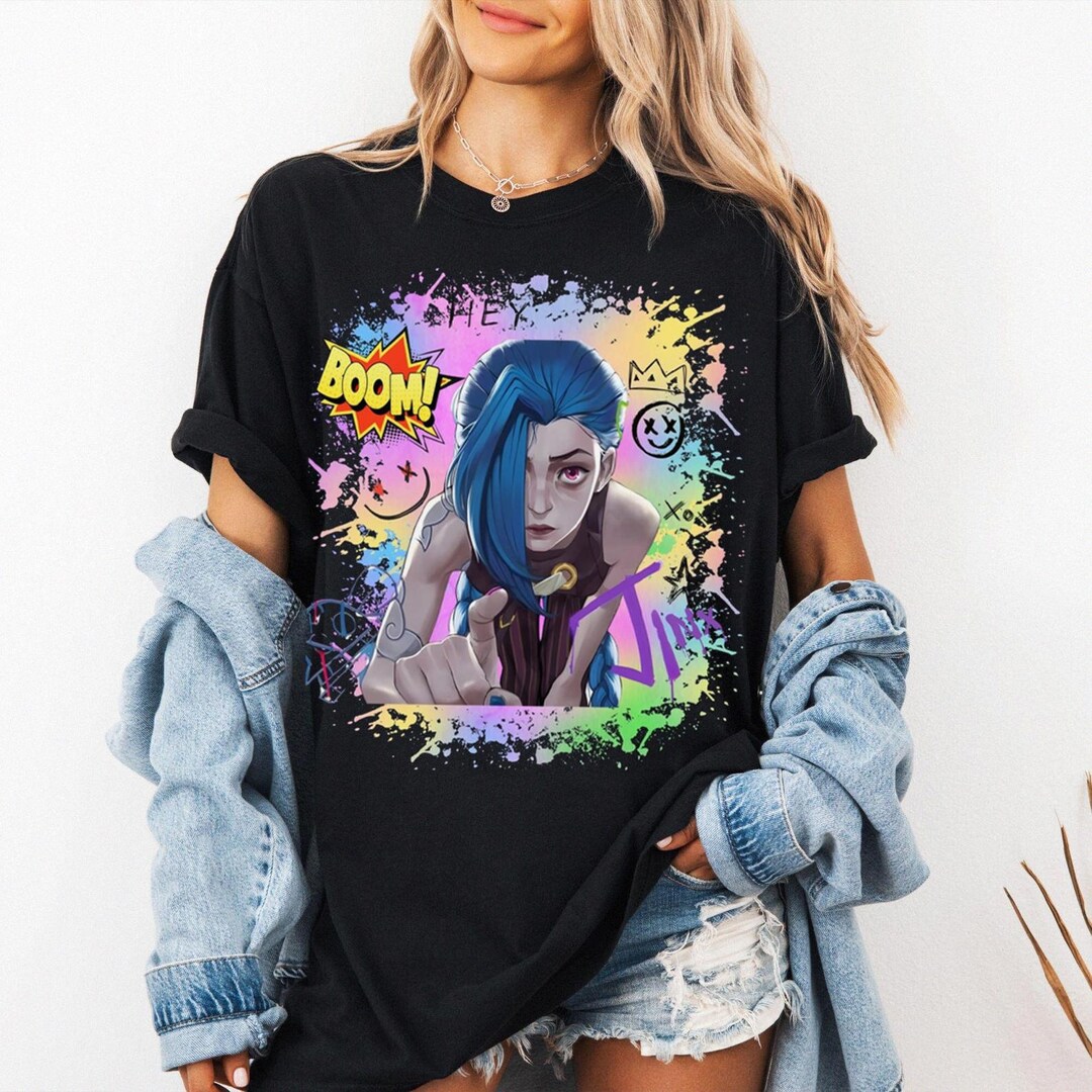 Jinx Arcane T-shirt Gaming Shirt LOL Shirt Video Game Shirt Moba Game ...
