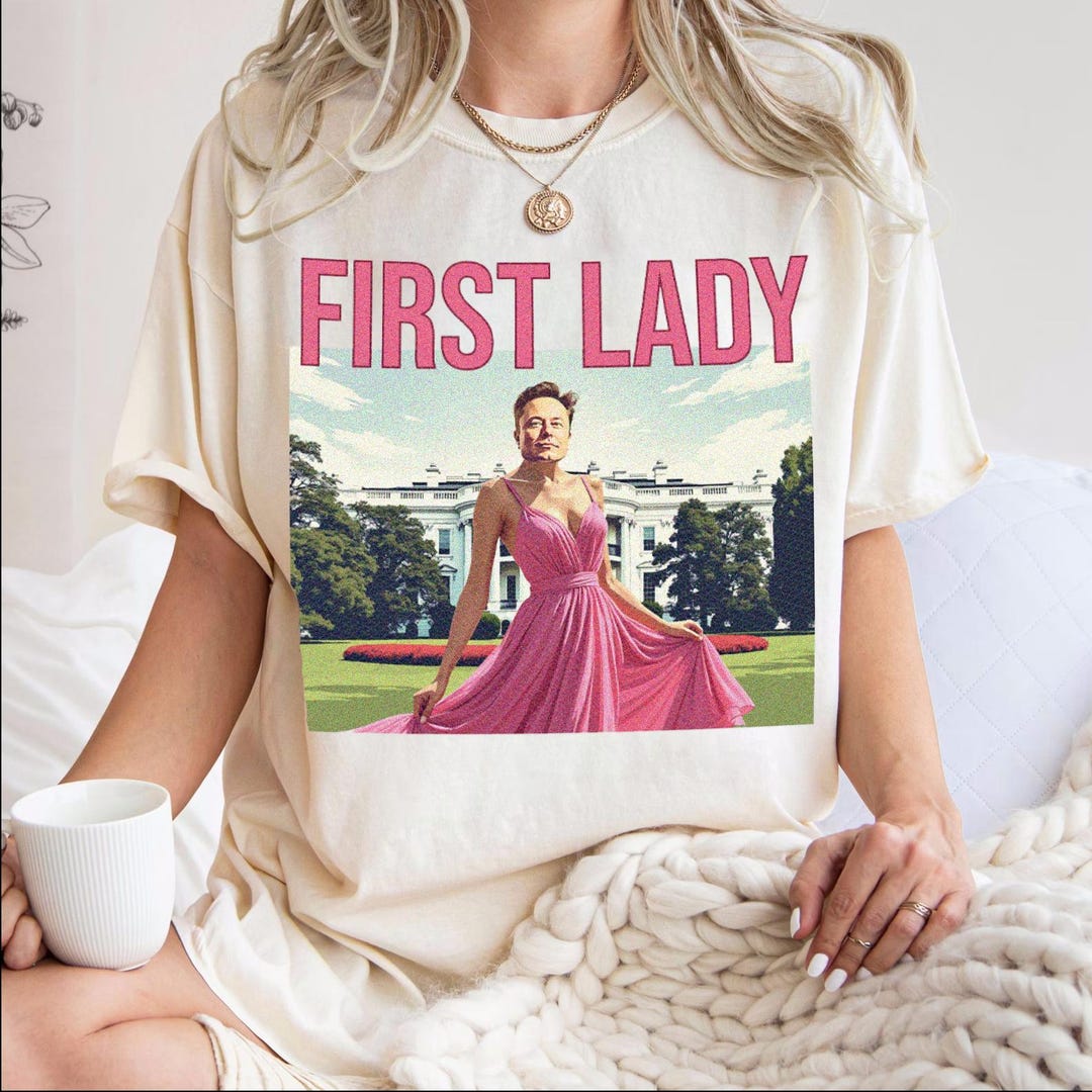 Funny Elon Musk Elonia Pink First Lady Sweatshirt | Elon White House ...