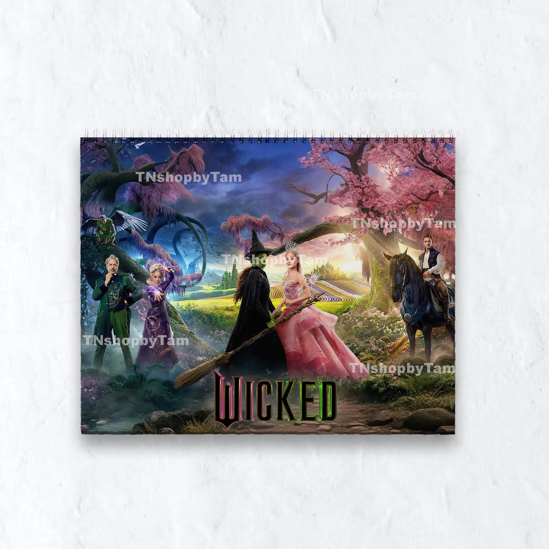 Wicked 2025 Calendar, Monthly Planner for Fans, Magical Wall Decor ...