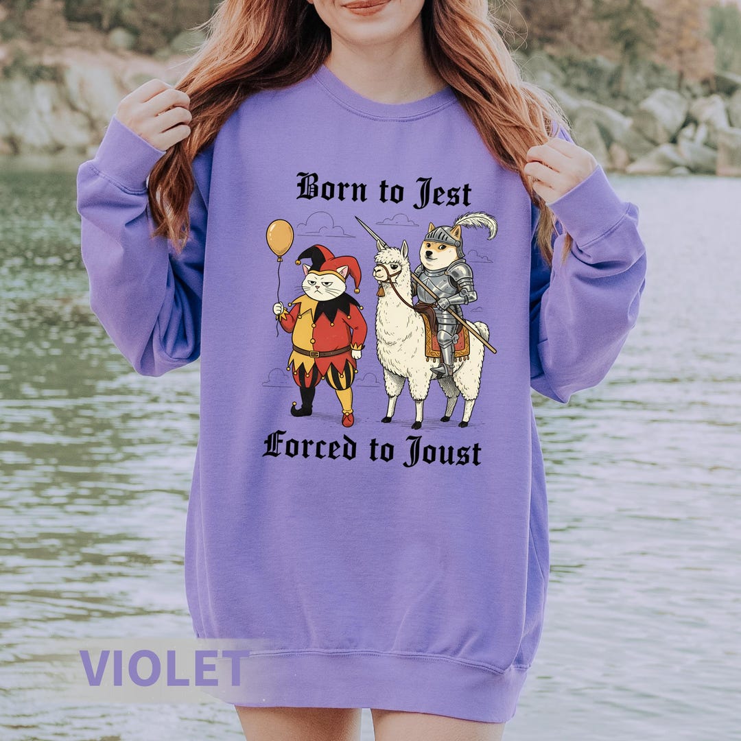 Comfort Colors® Born to Jest Forced to Joust Long Sleeve Shirt, Jest ...