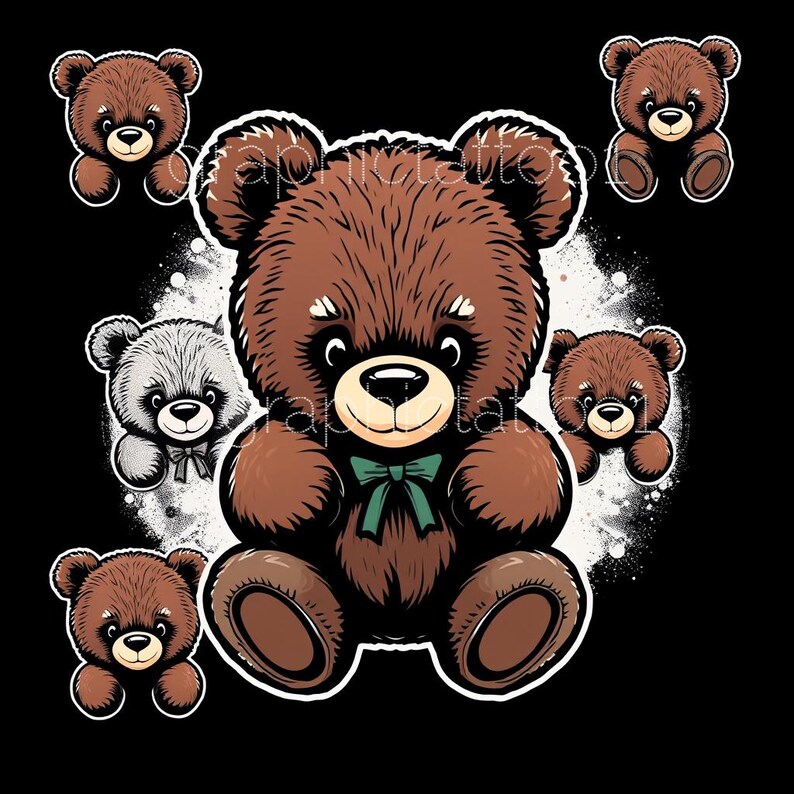 10 Stylish Modern Teddy Bear T-shirt Designs | Unique Bundle for ...