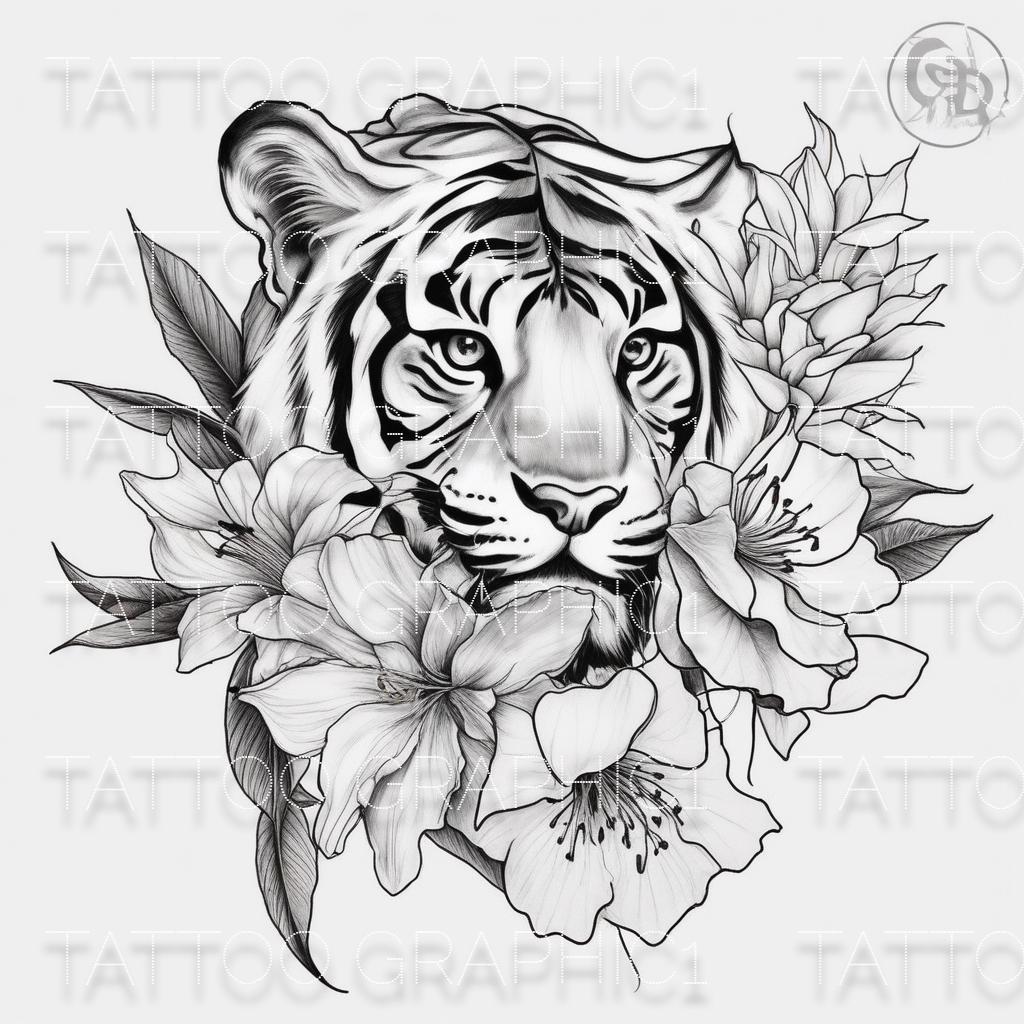 Tiger Tattoo Designs for Women | 10 Ready to Download Stencil Outlines ...
