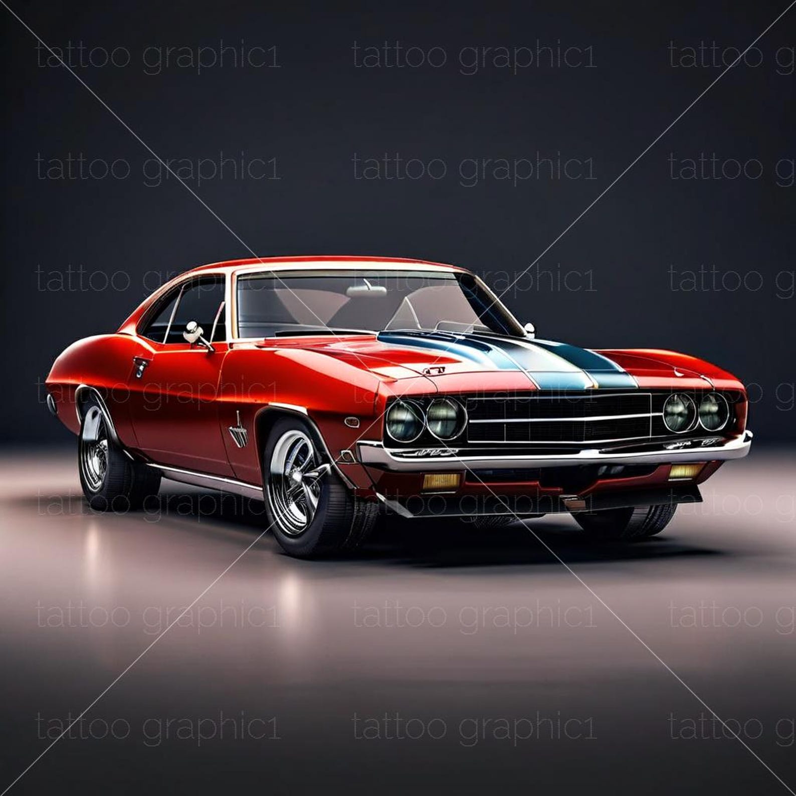 98 Legendary Automotive Clipart - Classic Muscle Cars and Vintage 70's ...