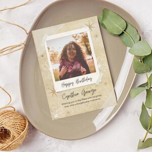Classic Photo Birthday Card | Personalized Picture Greeting Card for ...