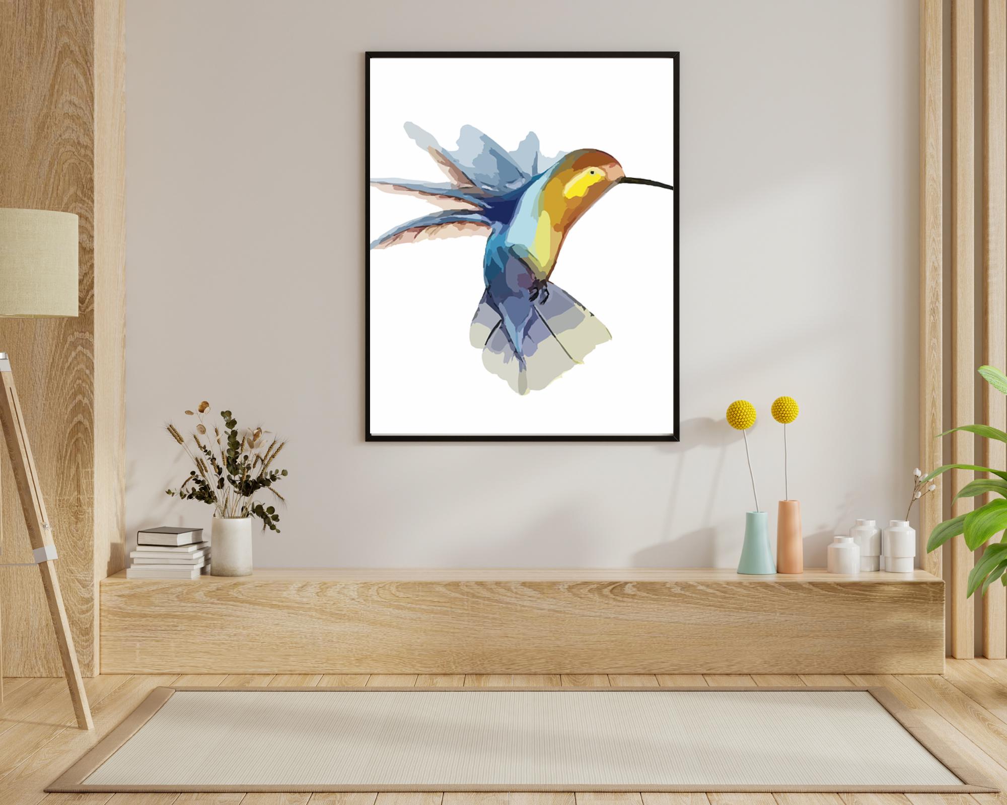 Printable Bird Wall Art - Digital Modern Decor, Colorful Bird Prints ...