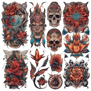 Tropical Flower and Horror SVG Bundle | Premium Unique Color Design for ...