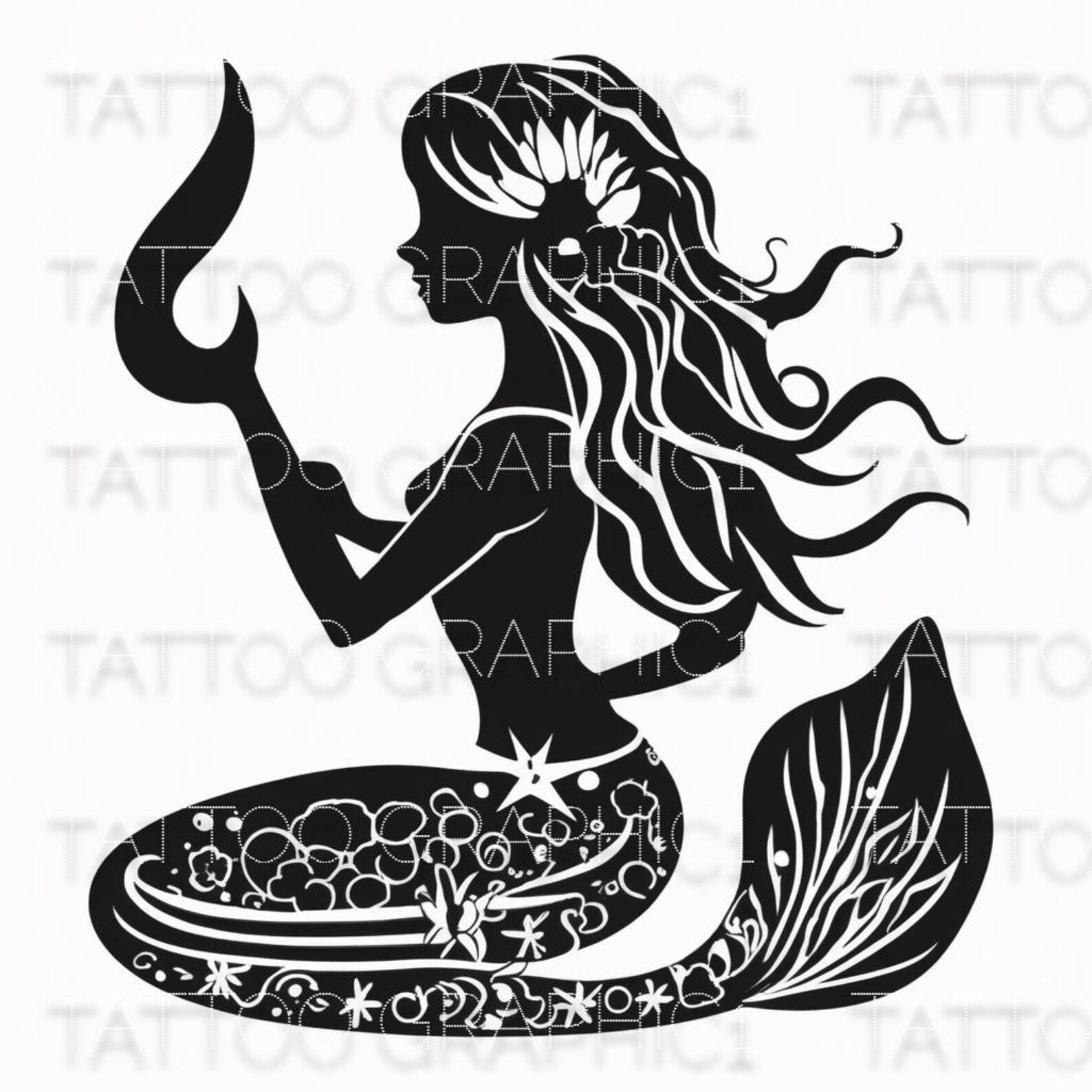 Mermaid Cut Files - 10 Mermaid SVG Clipart & Silhouette Designs for ...