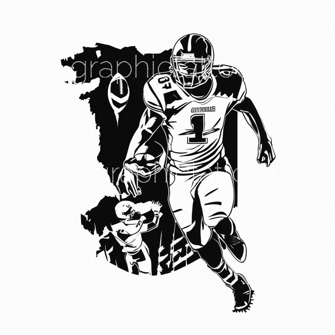10 Football Player SVG Bundle | Set of 10 Unique Designs | Ideal for ...