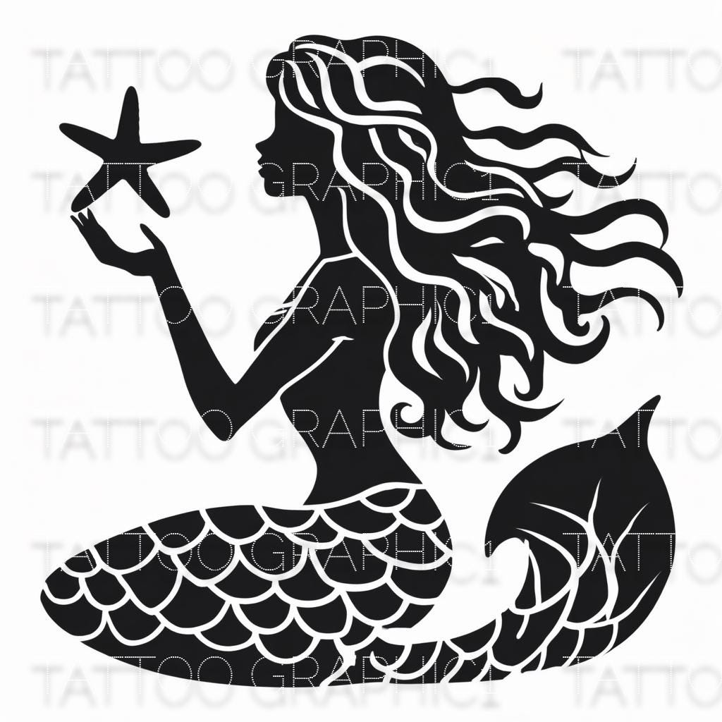 Mermaid Cut Files - 10 Mermaid SVG Clipart & Silhouette Designs for ...