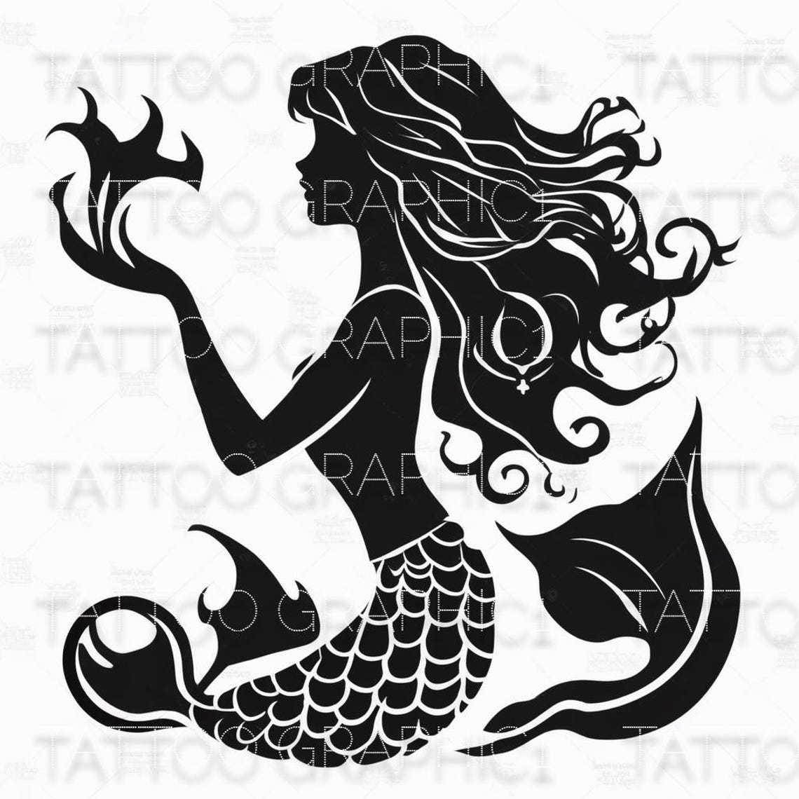 Mermaid Cut Files - 10 Mermaid SVG Clipart & Silhouette Designs for ...