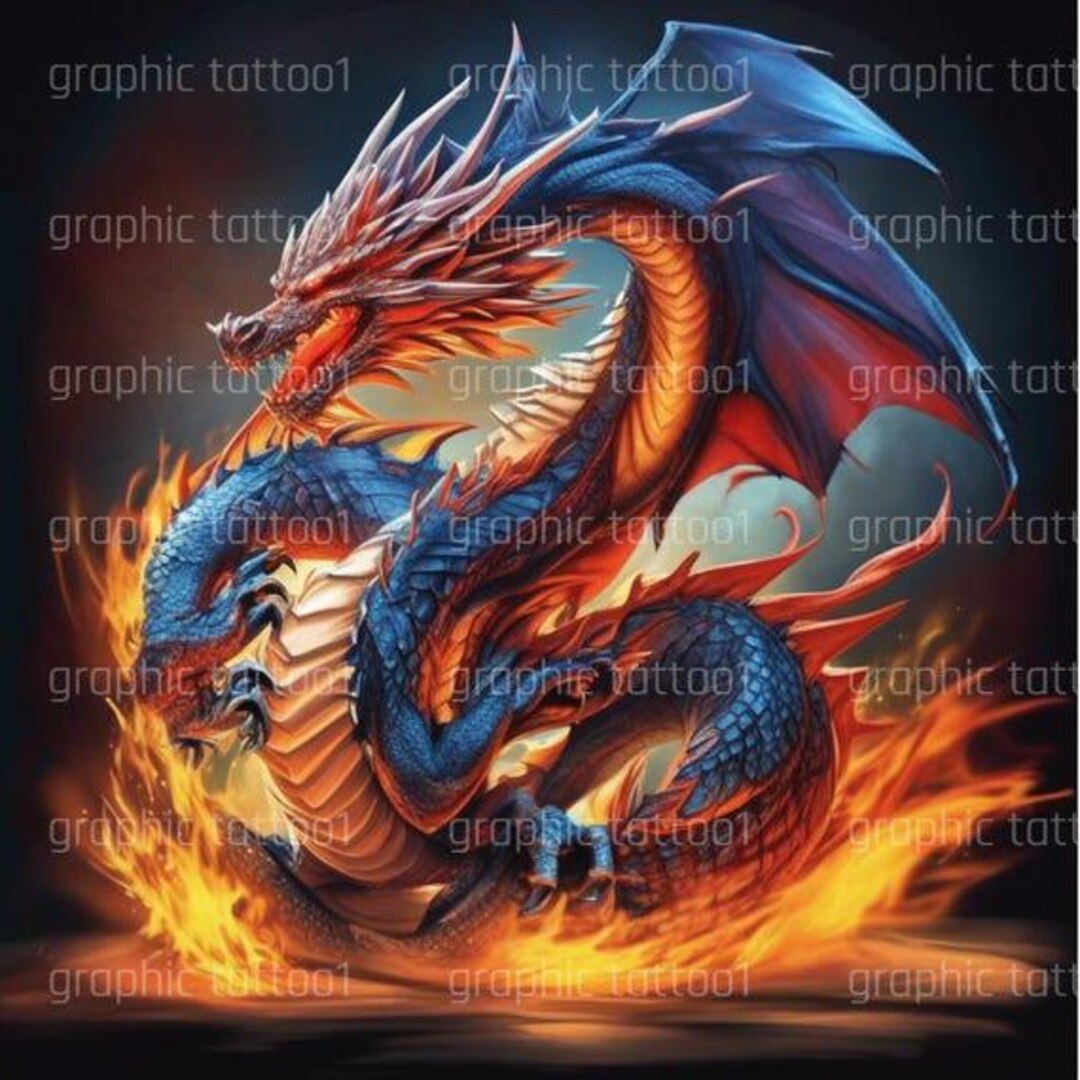 Dragon Lovers Tee Design - 4 Chicano Tattoo Art Pngs for Unique Digital ...