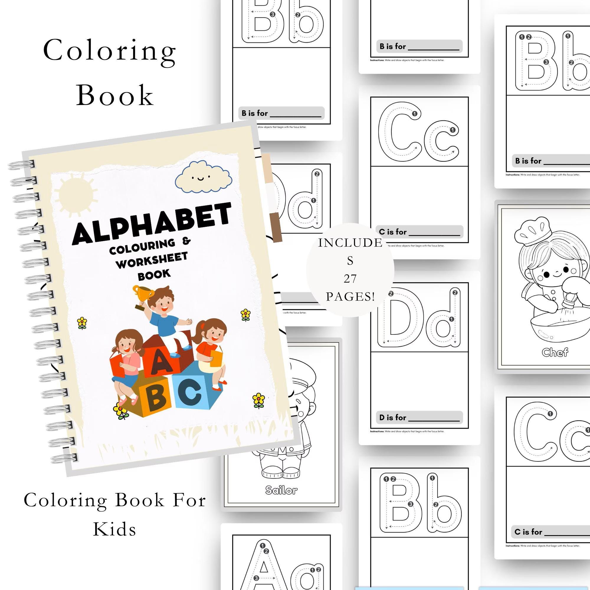 Kids Coloring Pages 27 Fun & Printable Coloring Sheets for Creative ...