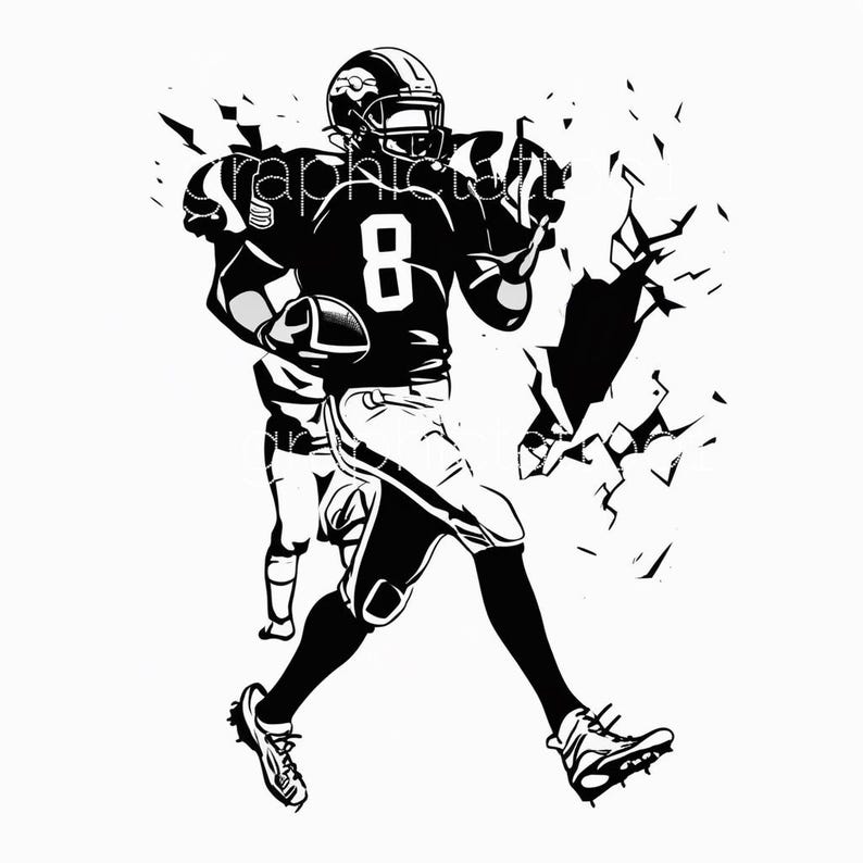 10 Football Player SVG Bundle | Set of 10 Unique Designs | Ideal for ...