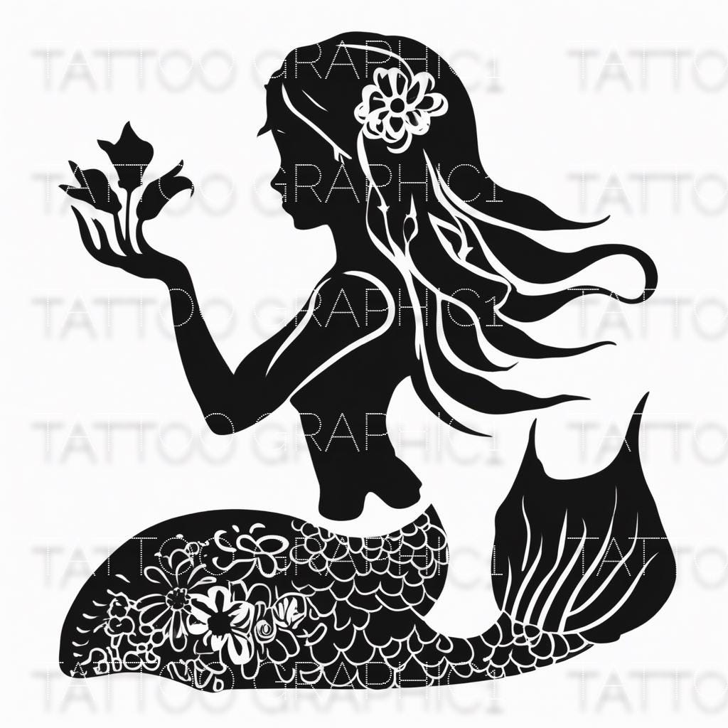 Mermaid Cut Files - 10 Mermaid SVG Clipart & Silhouette Designs for ...