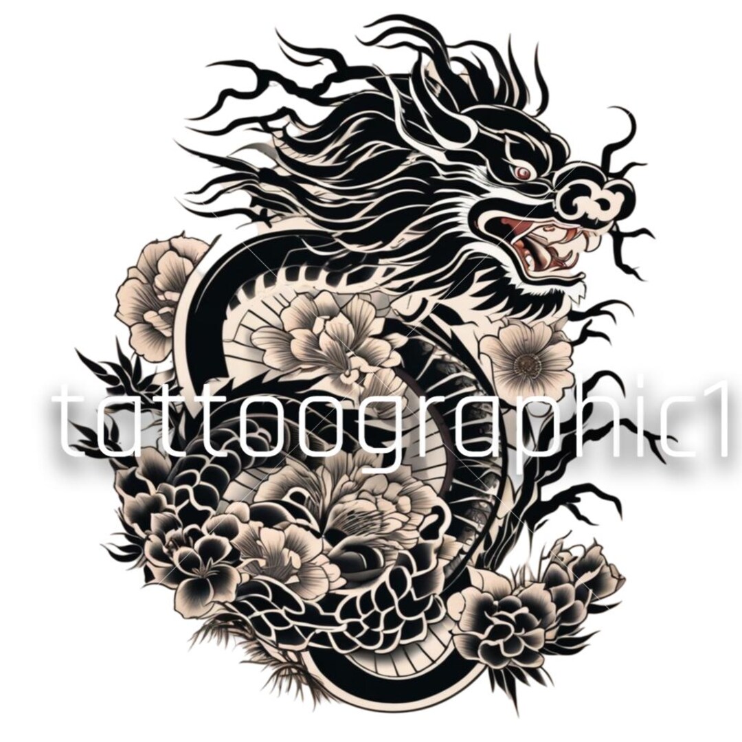 Yakuza Tattoo Style and Dark Design Custom Shirt Digital Art | Unique ...