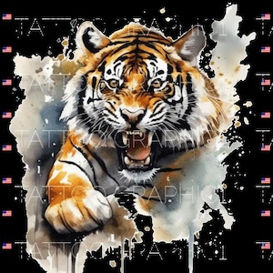 Enchanting Tiger Cub Clipart - Jungle Watercolor Art for DIY Projects ...