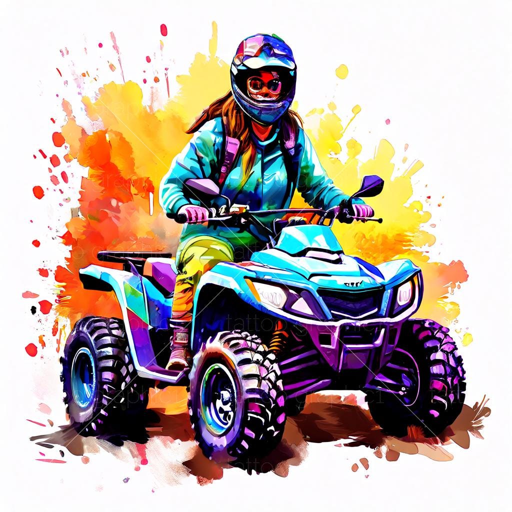 UTV Watercolor Clipart - 10 Utility Task Vehicle Illustrations for Boys ...