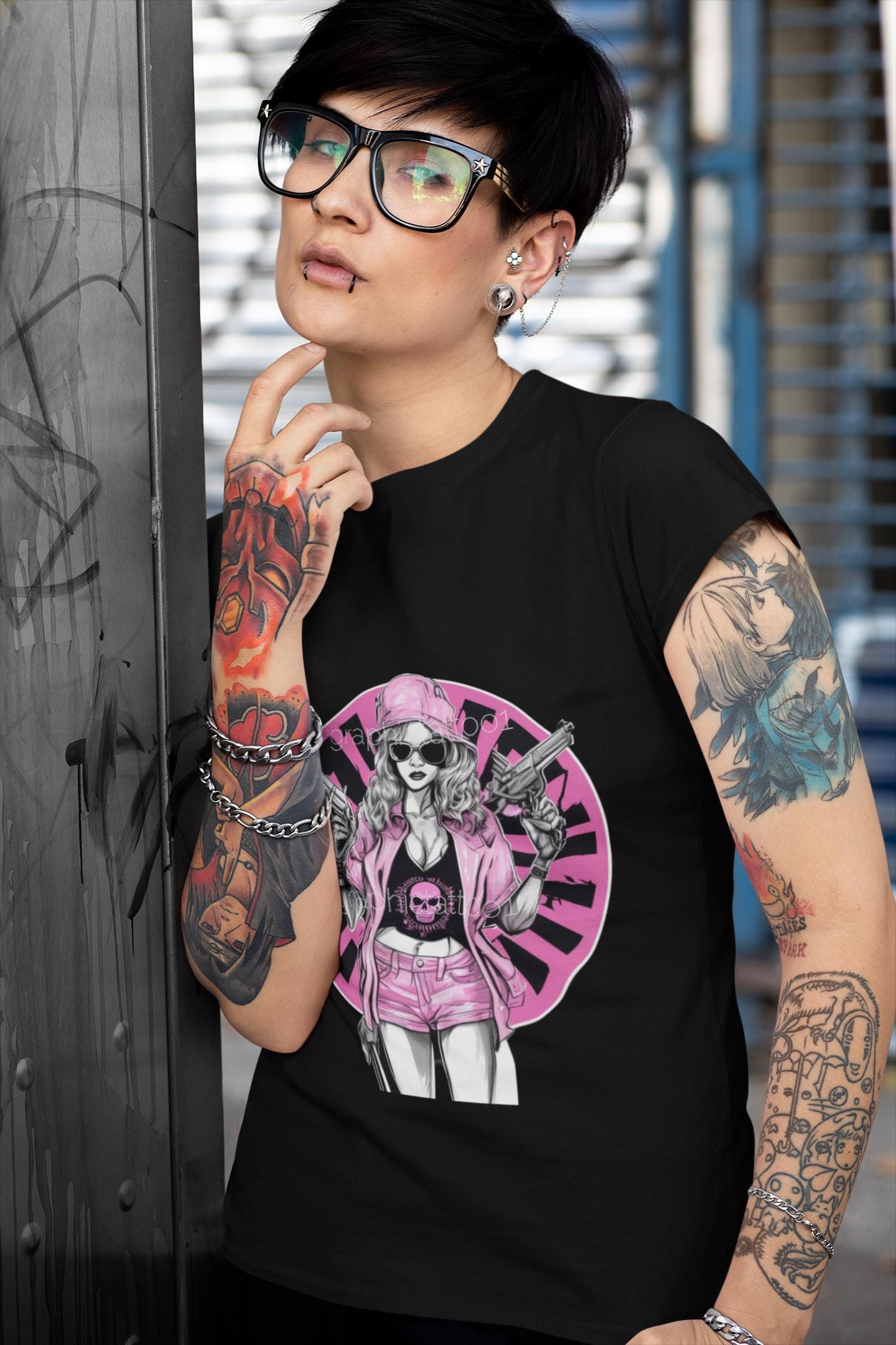 Female Gangster SVG Gangsta Woman Graphic, Handguns Mafia Crime Art ...