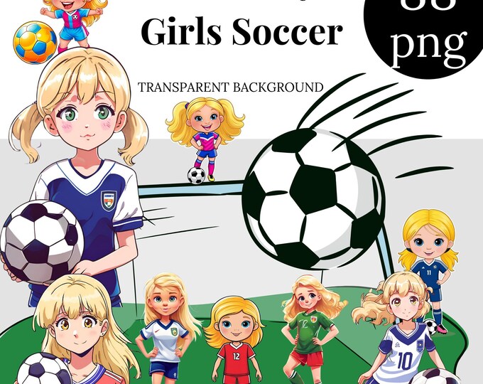 Soccer Girl Clipart |black Girls Soccer Player | Multicultural Png ...