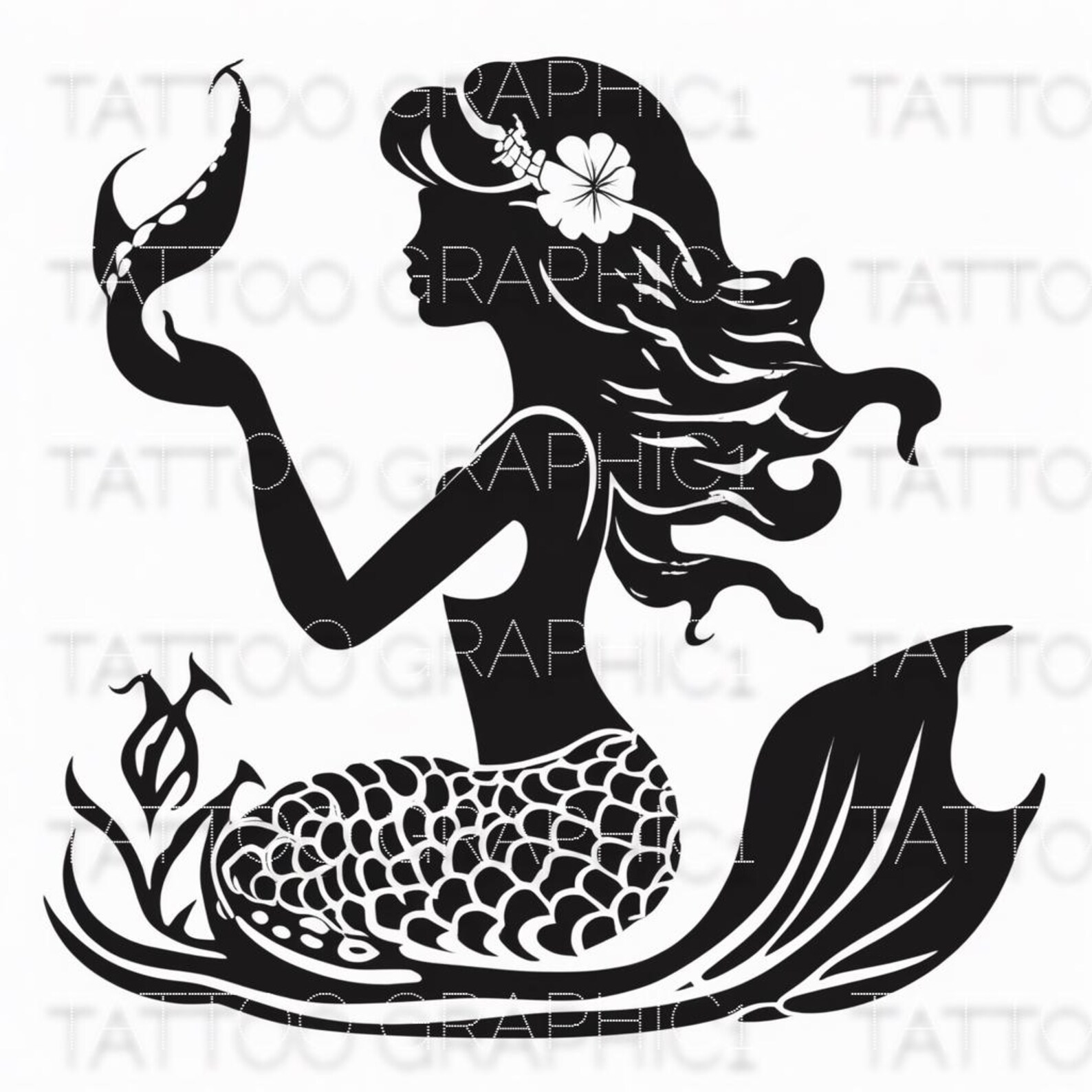 Mermaid Cut Files - 10 Mermaid SVG Clipart & Silhouette Designs for ...