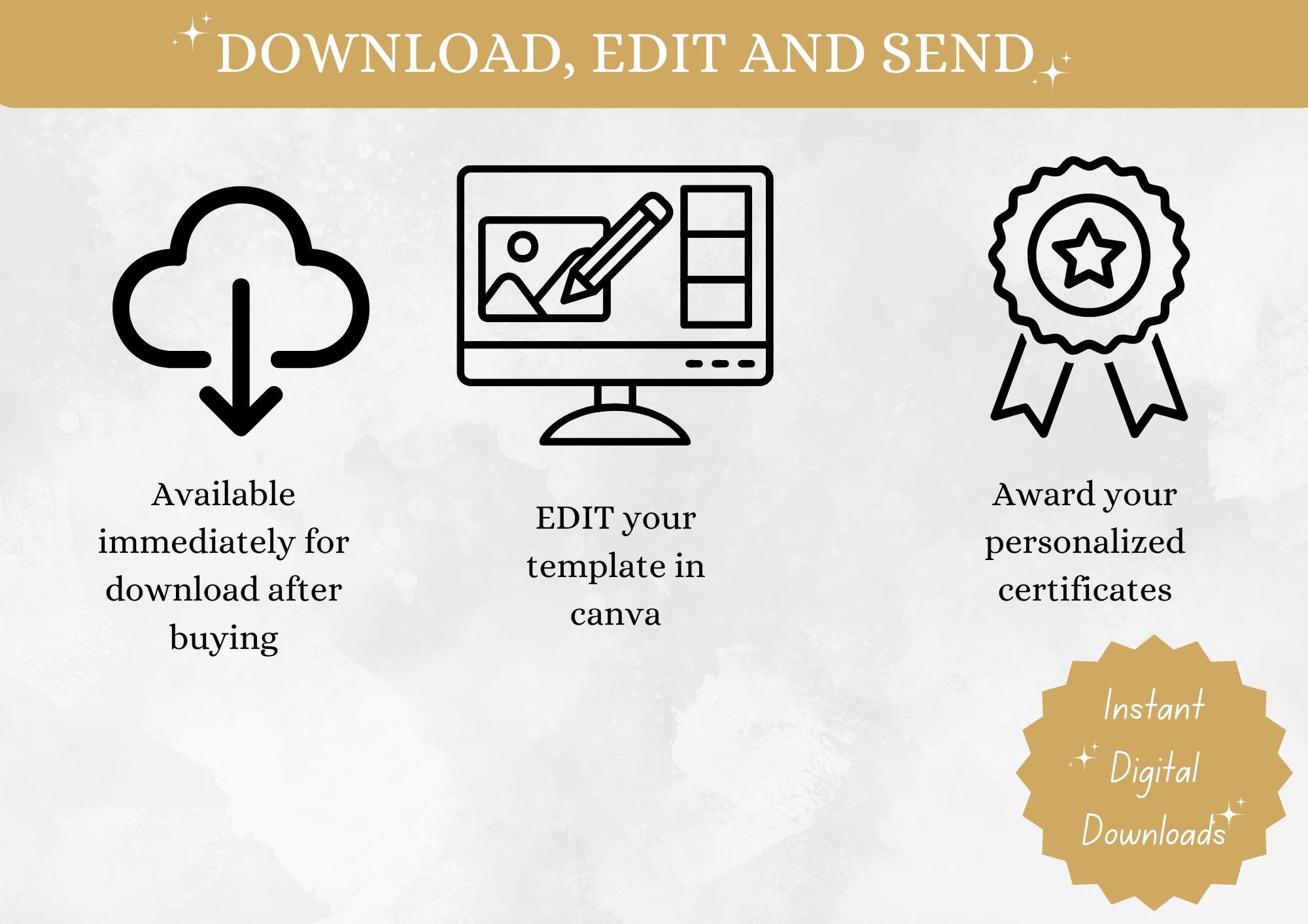 Editable Certification Template for Professional Award | Customizable ...