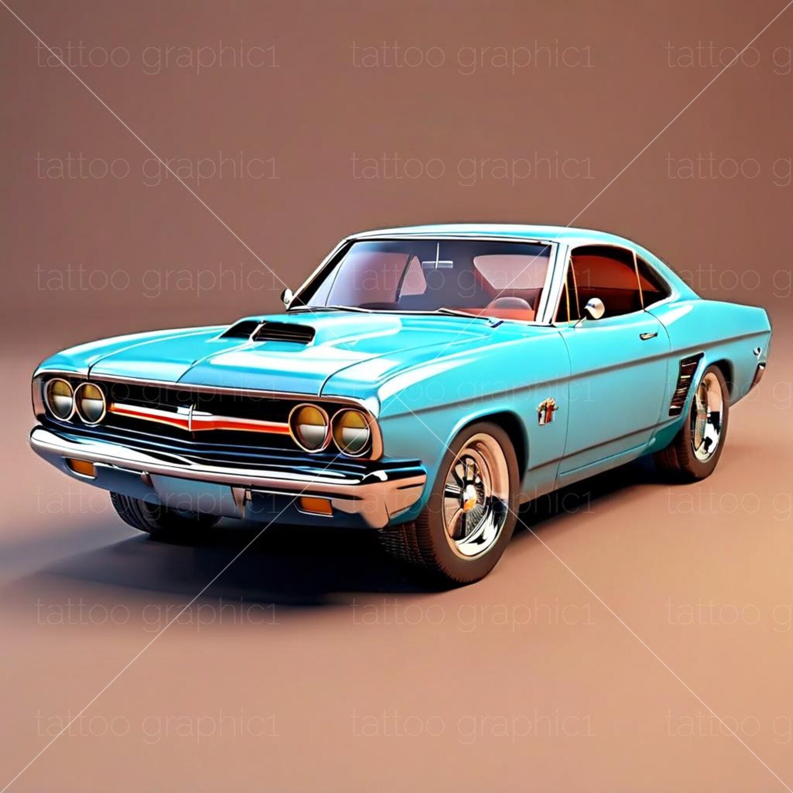 98 Legendary Automotive Clipart - Classic Muscle Cars and Vintage 70's ...