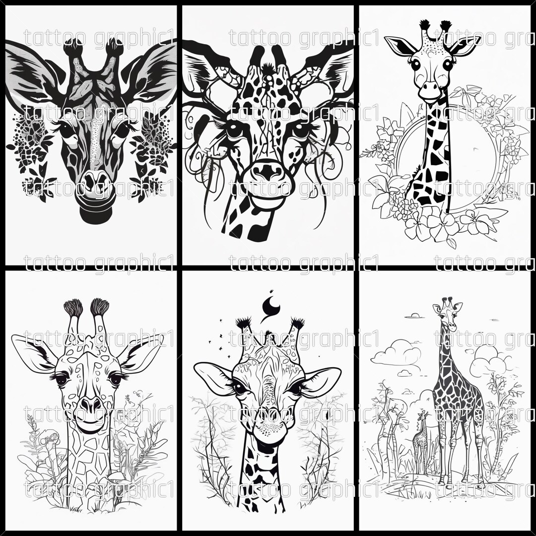 Adorable Giraffe Faces SVG Set - Perfect for Kids' Crafts and Shirts ...