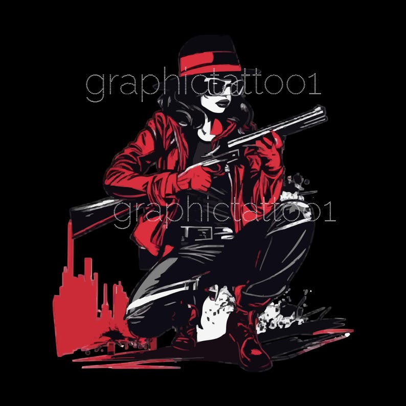 Female Gangster SVG | Gangsta Woman Carrying Handguns | Mafia Crime ...