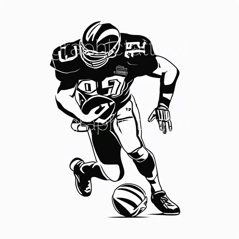 10 Football Player SVG Bundle | Set of 10 Unique Designs | Ideal for ...