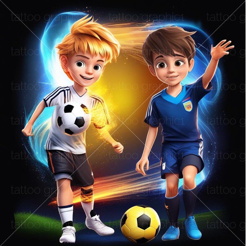 Ultimate Soccer Boys Clipart Bundle - Little League Fútbol Niños - Cute ...