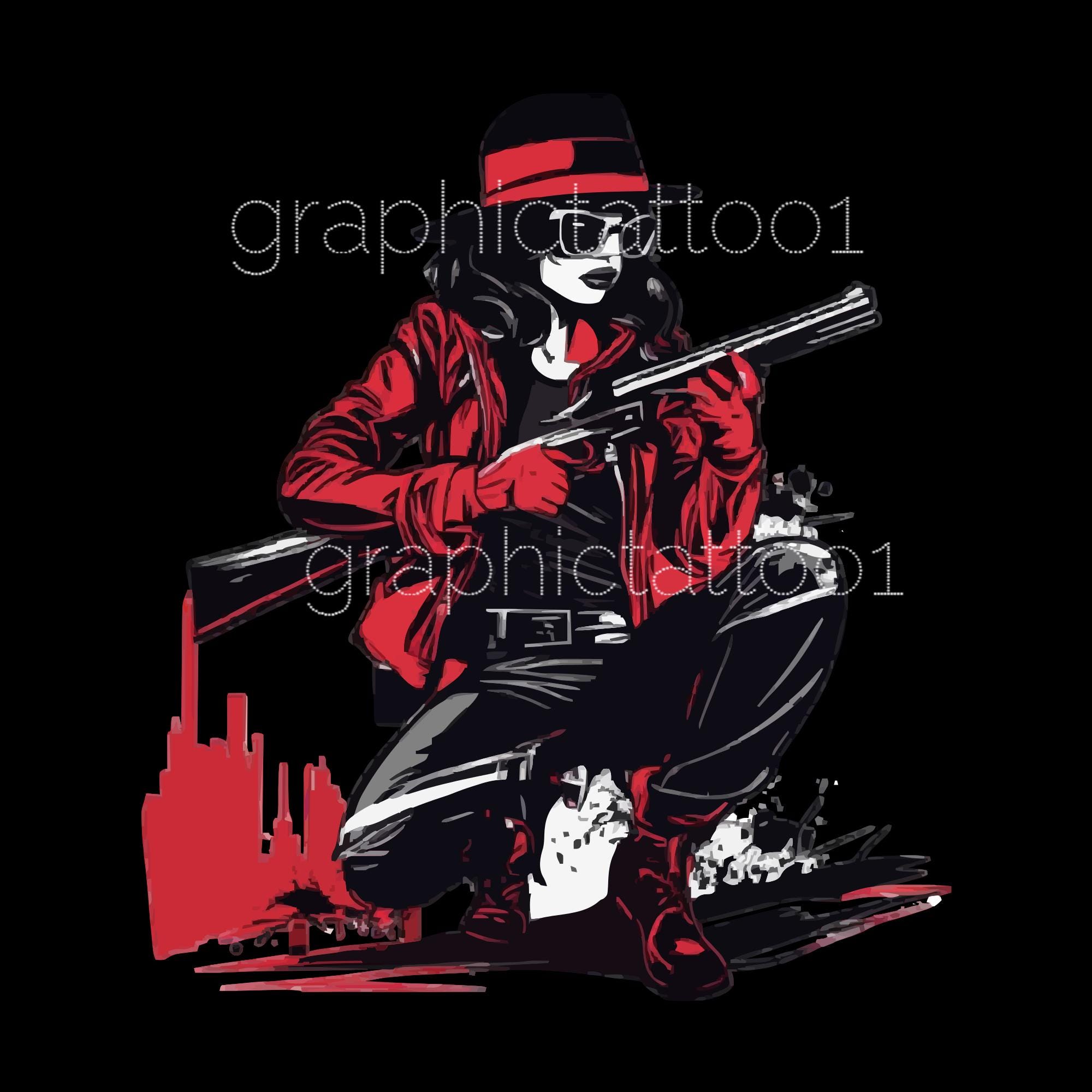 Female Gangster SVG | Gangsta Woman Carrying Handguns | Mafia Crime ...