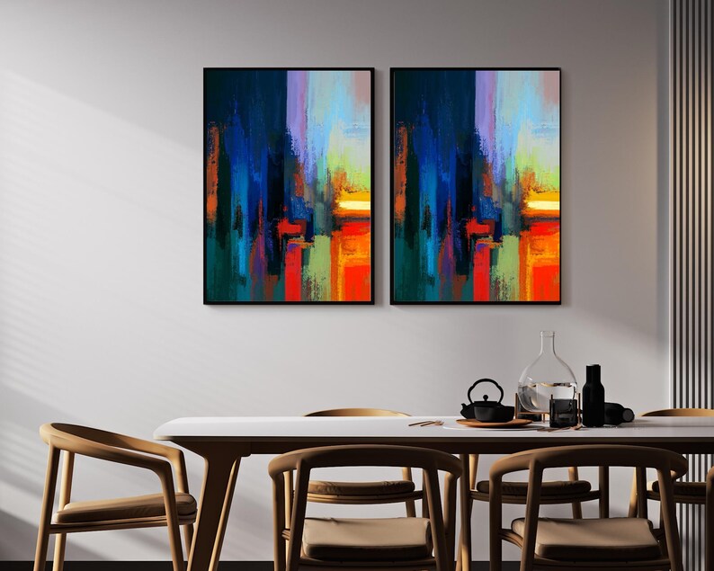 Vibrant Simple Paint Wall Art | Colorful Abstract Digital Download for ...