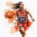 Watercolor Female Basketball Clipart, 35 High Quality Images ...