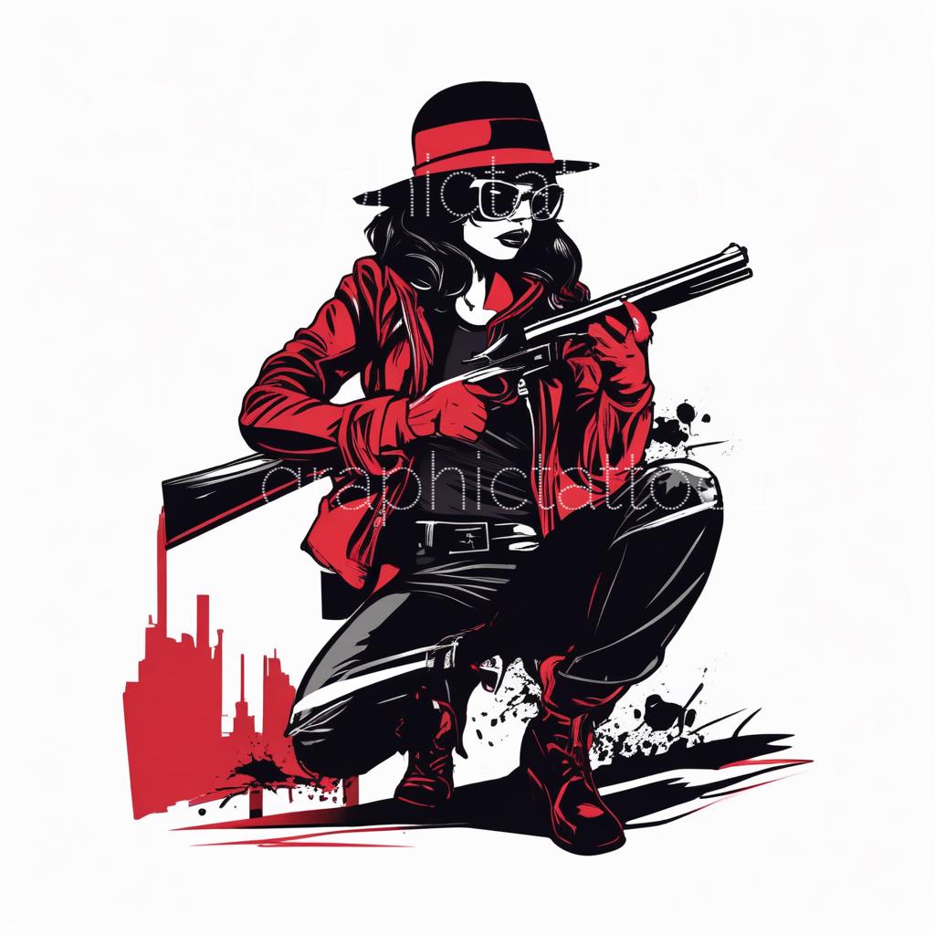 Female Gangster SVG | Gangsta Woman Carrying Handguns | Mafia Crime ...