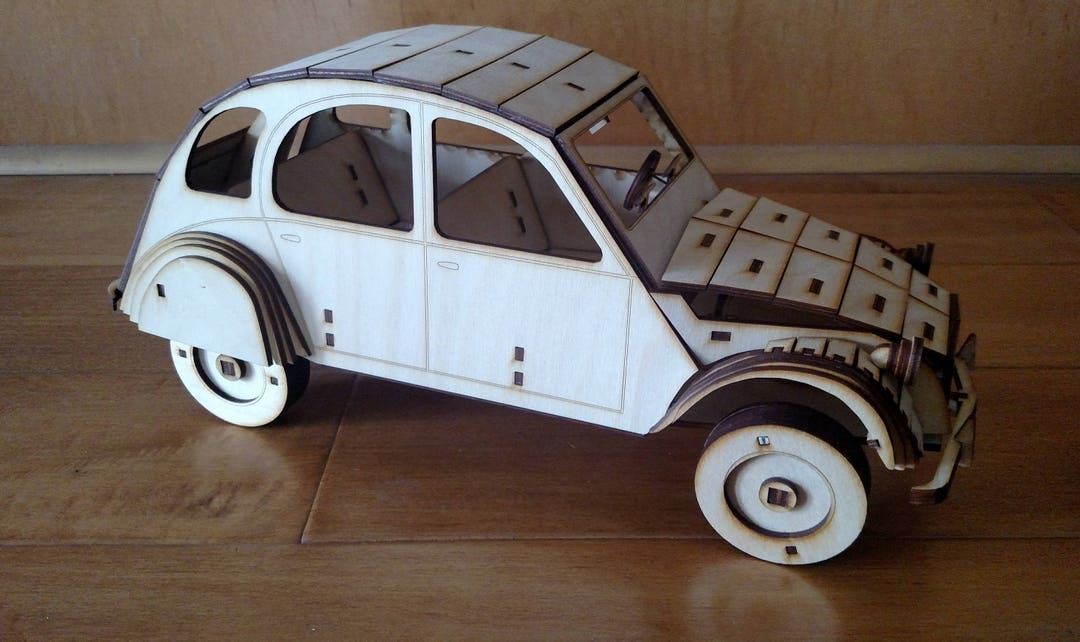 Citreon 2CV Wooden Model Kit - Etsy