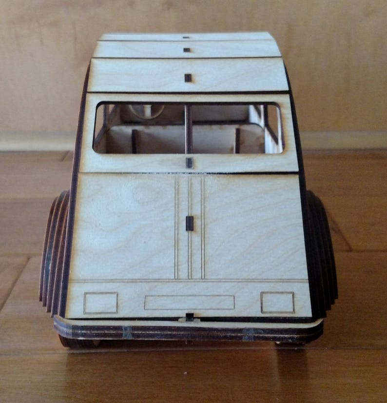 Citreon 2CV Wooden Model Kit - Etsy
